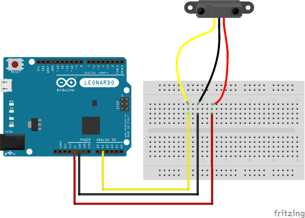 Capteur de distance Sharp - Arduino - Mataucarre